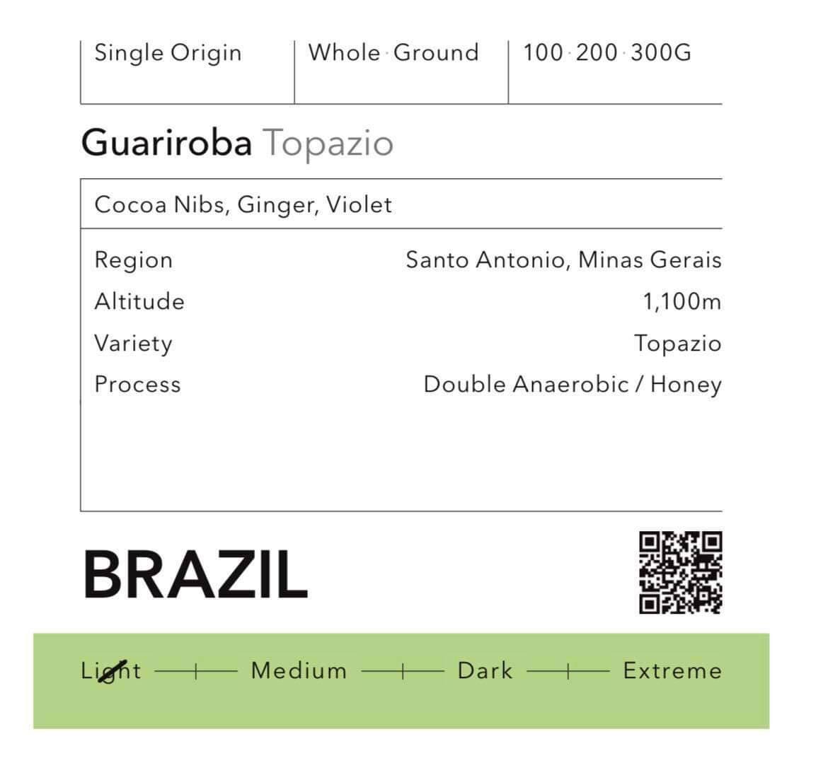 Brazil Guariroba Topazio Honey Anaerobic巴西瓜里巴「托帕喬」蜜處理 / 雙重厭氧發酵 200克 – 熱血時報